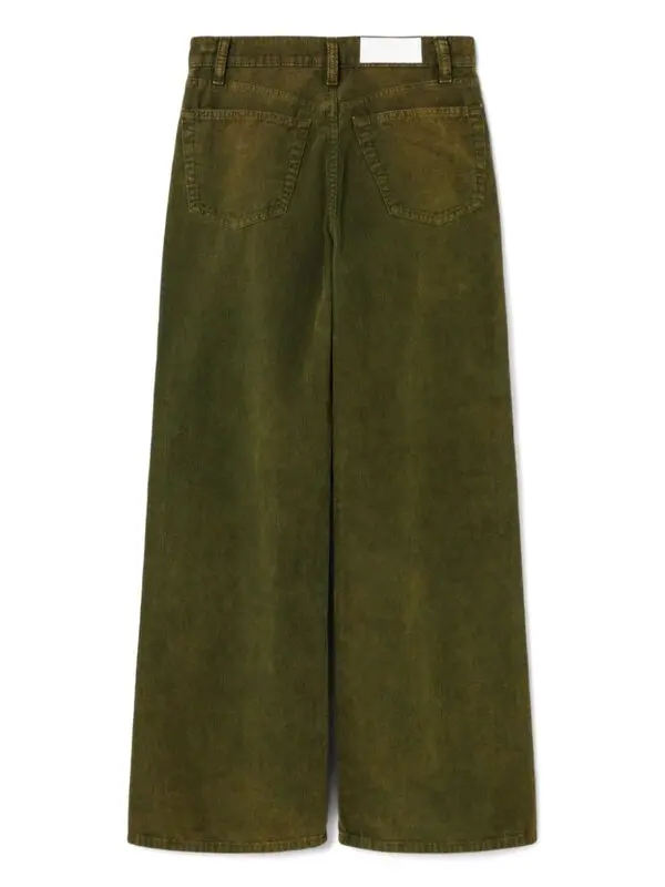 RE/DONE High-rise Wide-leg Jeans - Green