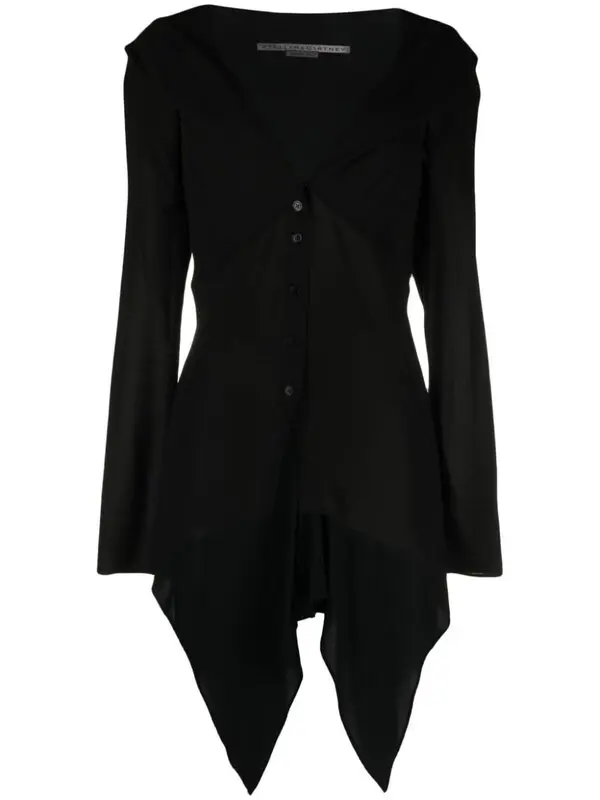 Stella McCartney Asymmetric-hem Silk Cardigan