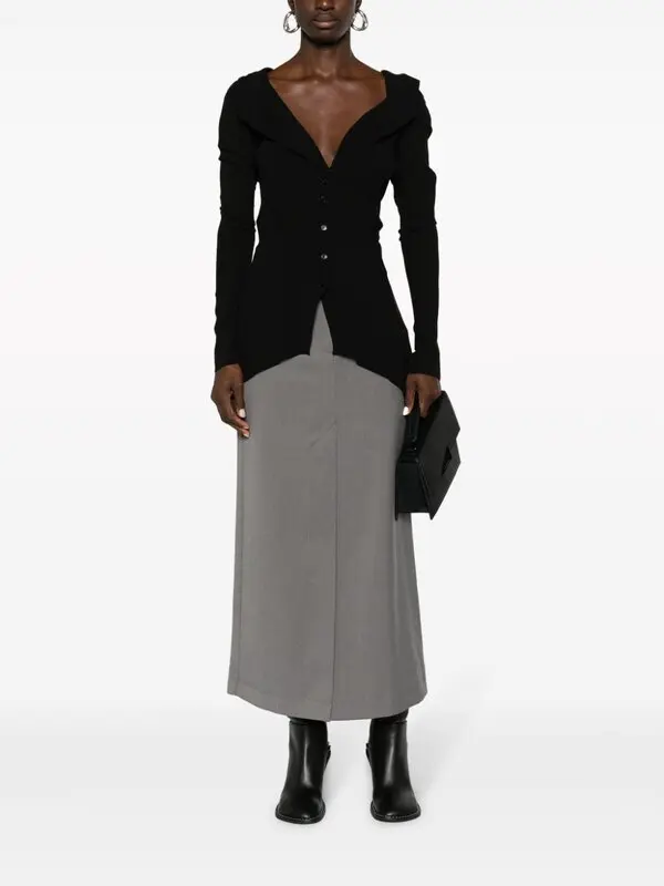 Stella McCartney Asymmetric-hem Silk Cardigan
