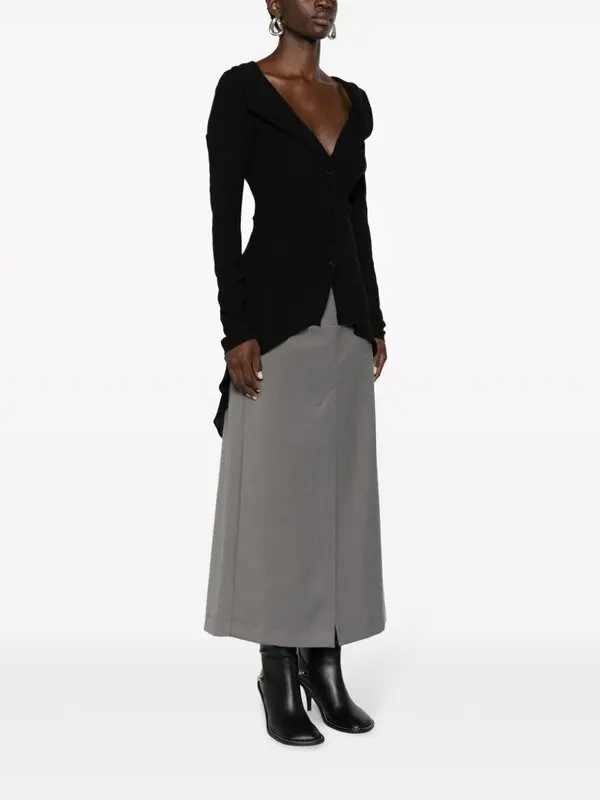 Stella McCartney Asymmetric-hem Silk Cardigan