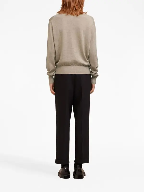 AMI Paris Logo-embroidered Roll-neck Jumper