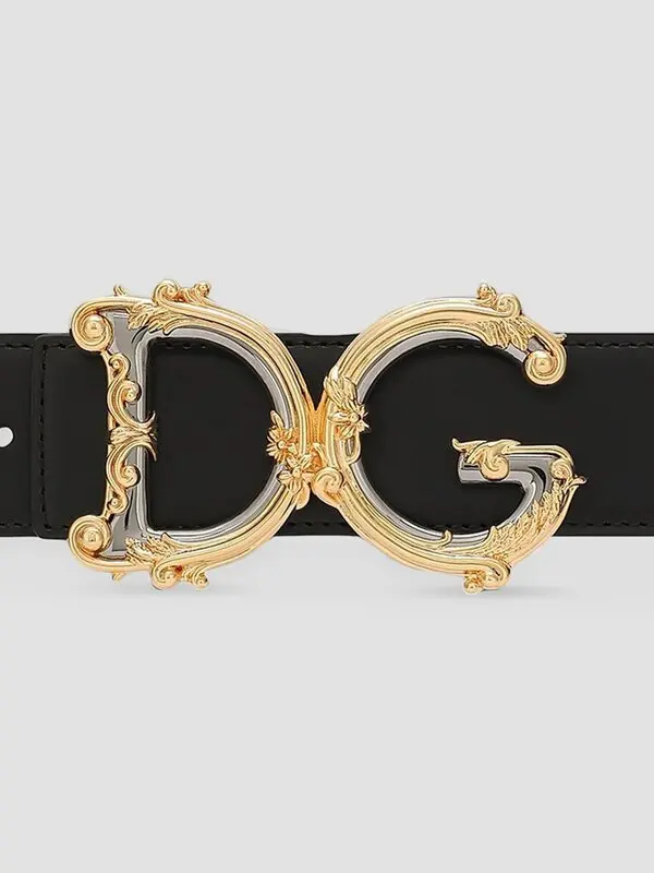 Dolce & Gabbana 50mm Dg Baroque Leather Belt