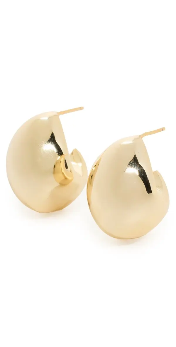 BY ADINA EDEN Chunky Graduated Hoop Earrings - Gold