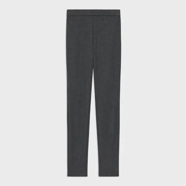 Theory High-waist Legging In Stretch Flannel - Charcoal Melange