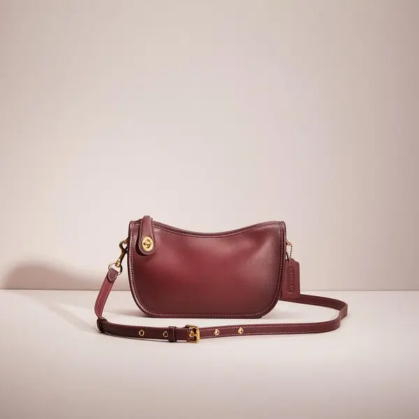 COACH® Restored Swinger Bag With Chain - Brass/wine