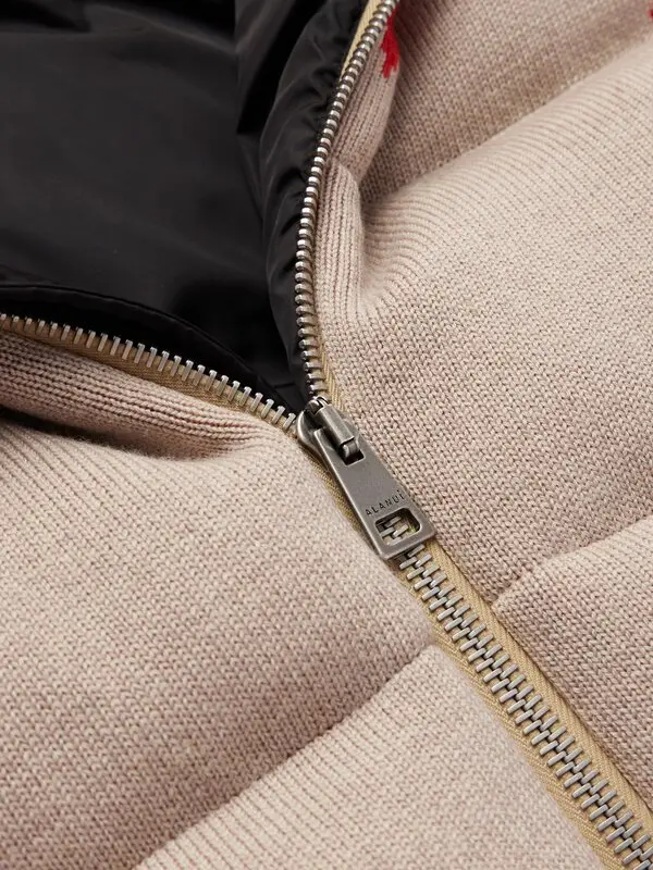 Alanui Icon Quilted Wool-jacquard Down Jacket