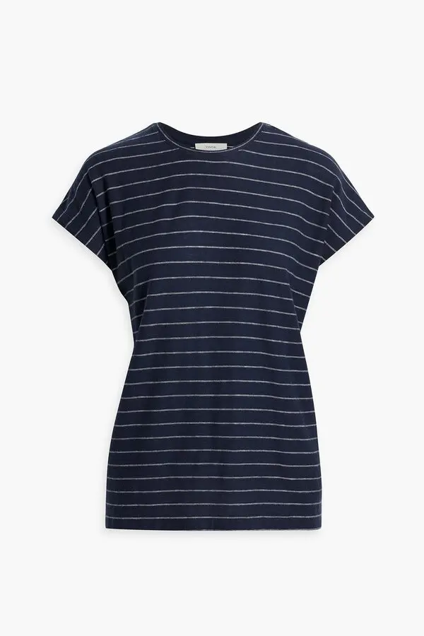 Vince Striped Brushed Cotton Tshirt