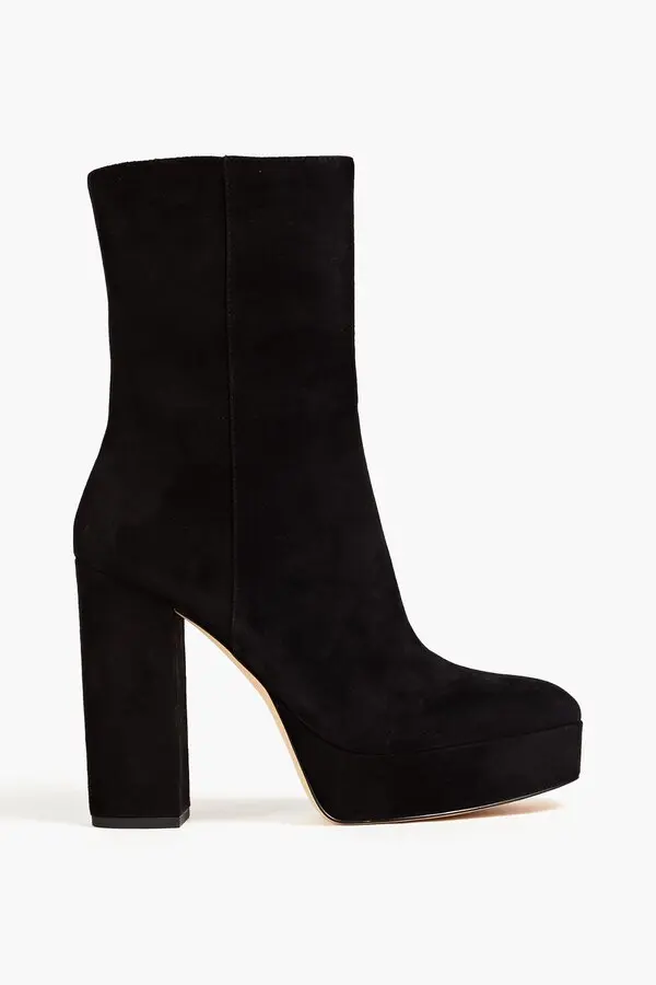 STUART WEITZMAN Suede Platform Ankle Boots