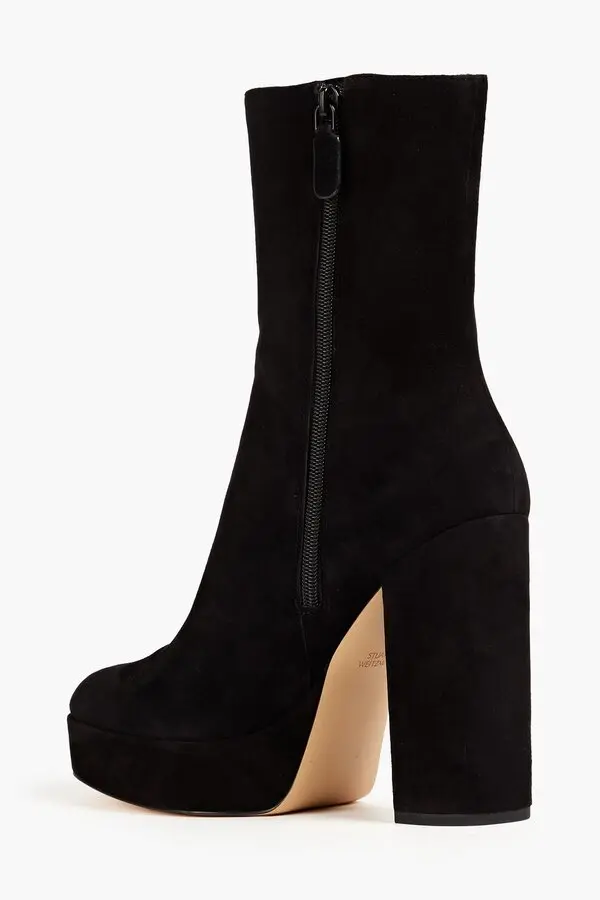 STUART WEITZMAN Suede Platform Ankle Boots