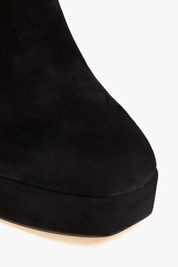 STUART WEITZMAN Suede Platform Ankle Boots