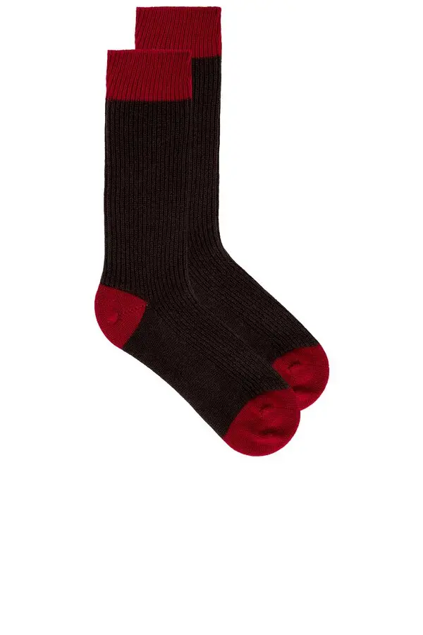 Guest In Residence The Soft Socks - Burnt Cocoa & Ruby