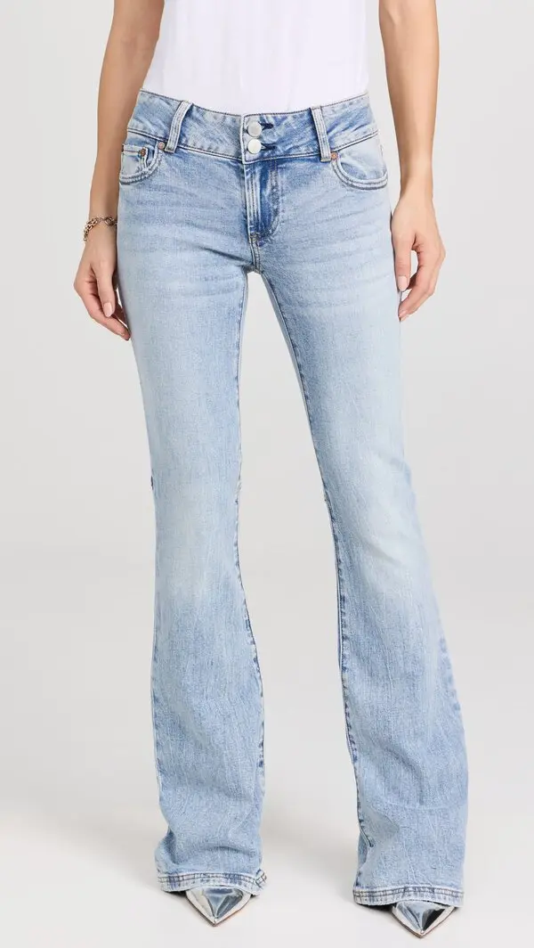 Alice + Olivia Stacey Low Rise Bell Jeans