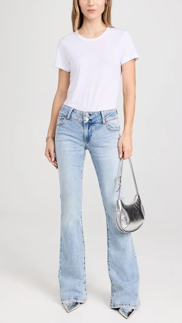 Alice + Olivia Stacey Low Rise Bell Jeans