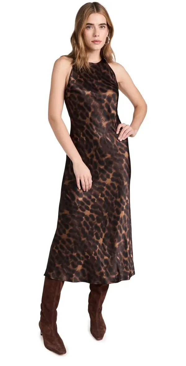 rails solene dress brown In Umber Leopard - 30% Off Size:16R Archived 48 1/2′′ (Measured from Elegant Black Lace Long