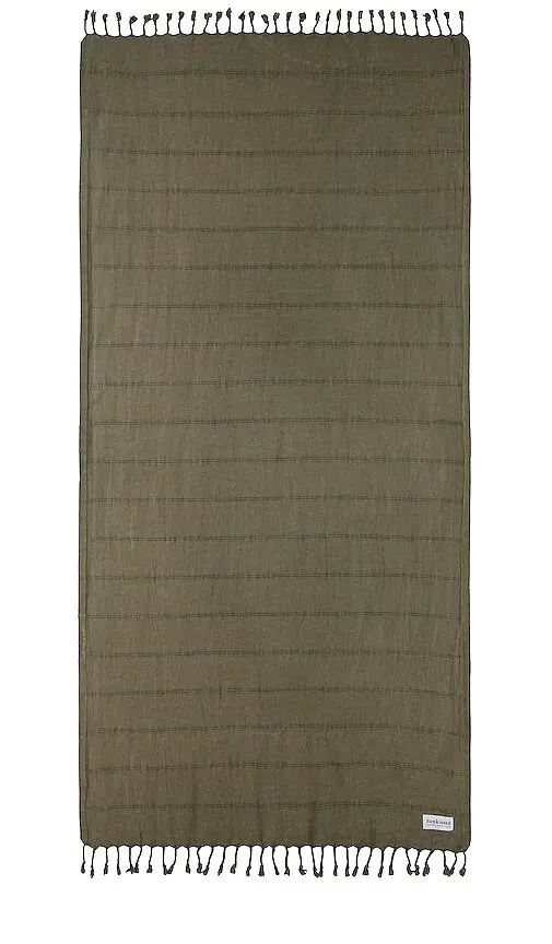 SUNKISSED Sand Free Beach Towel In Olive - Capri