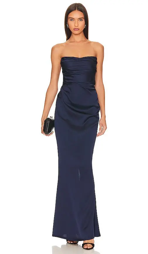 NOOKIE Emelie Strapless Gown - Navy