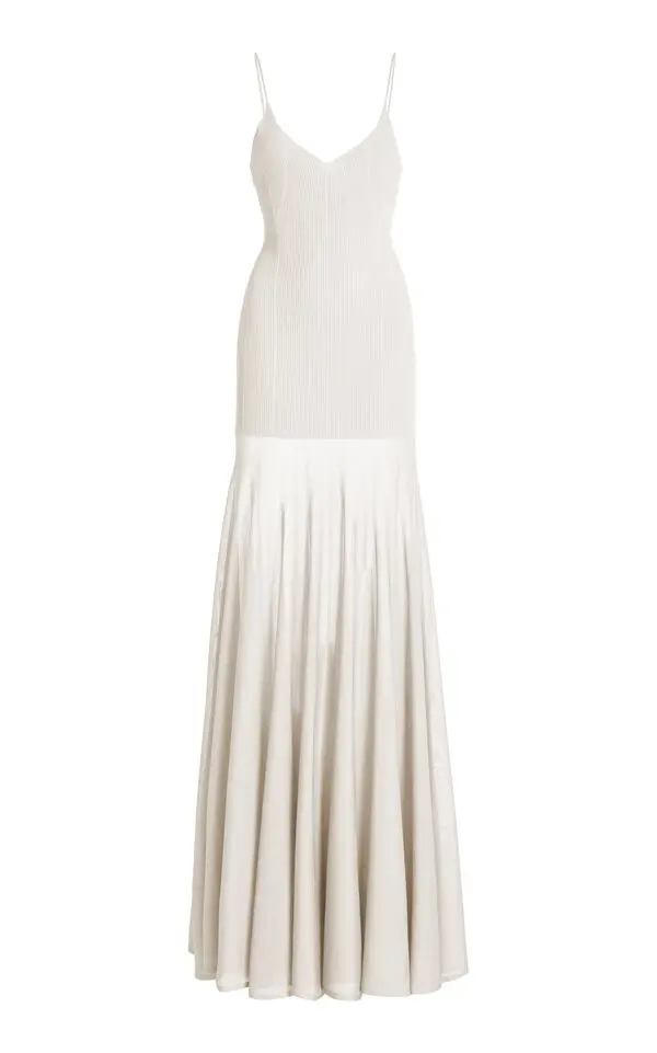 knit poplin dress Simkhai Heather Knit Poplin Belted Dress in Black White-SALE main image 0