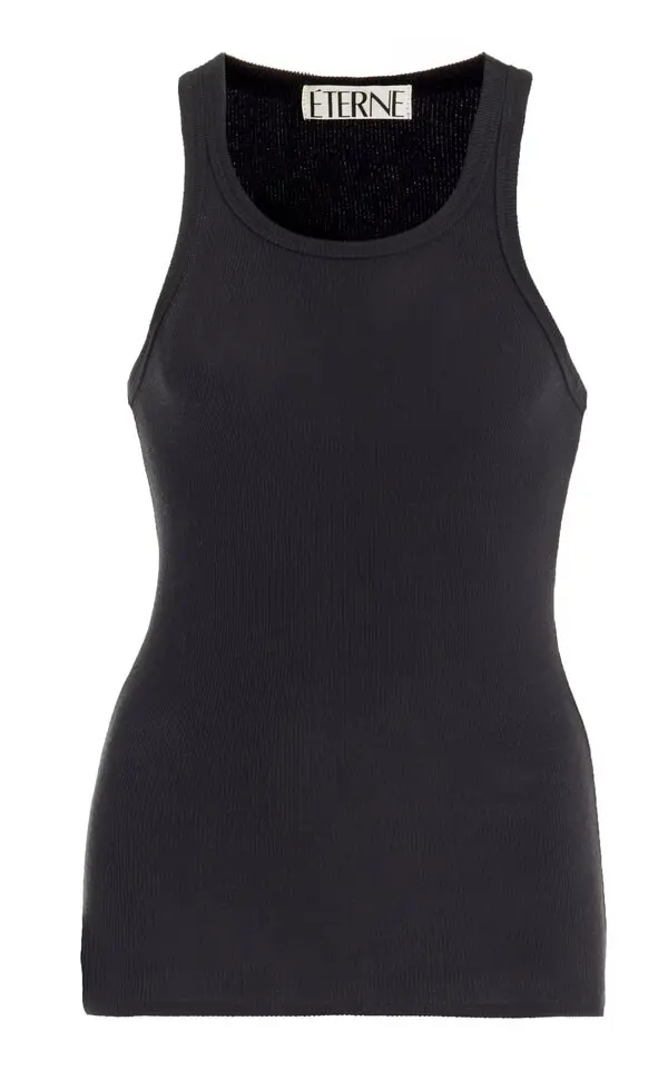 Eterne Cotton-blend Jersey Tank Top