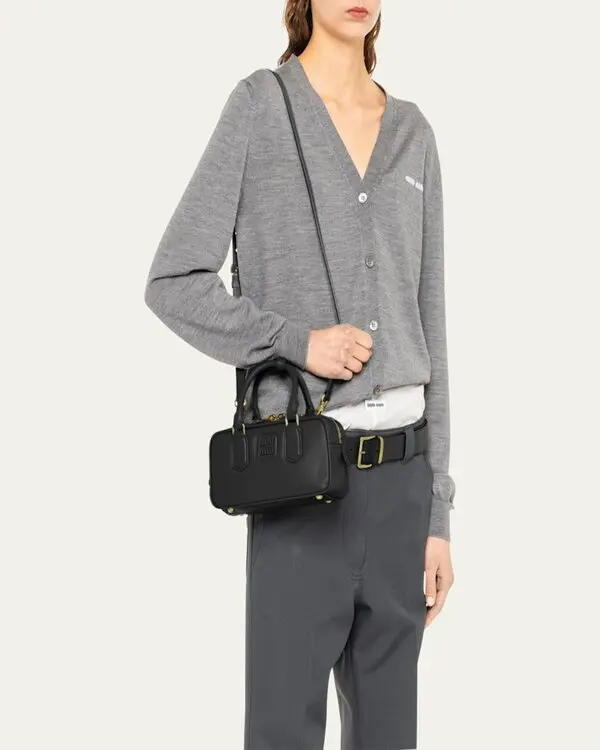 Miu Miu Padded Leather Top-handle Bag