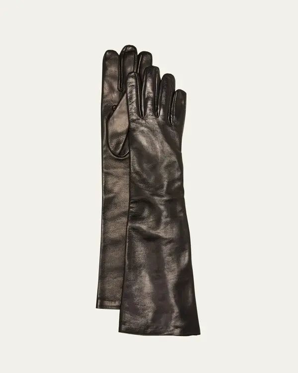 JIL SANDER Patent Leather Gloves - Black