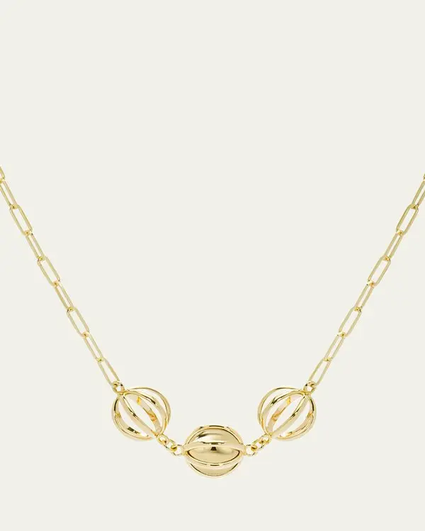 L. KLEIN Prisma 18k Yellow Paperclip Chain Necklace - Gold
