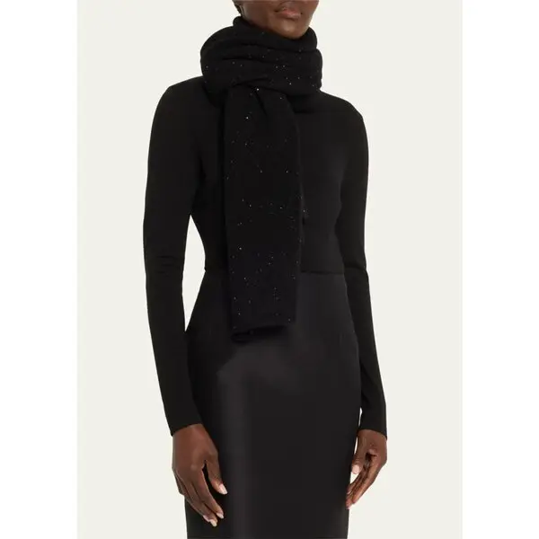 Sofia Cashmere All-over Sequin Cashmere Scarf - 601brd