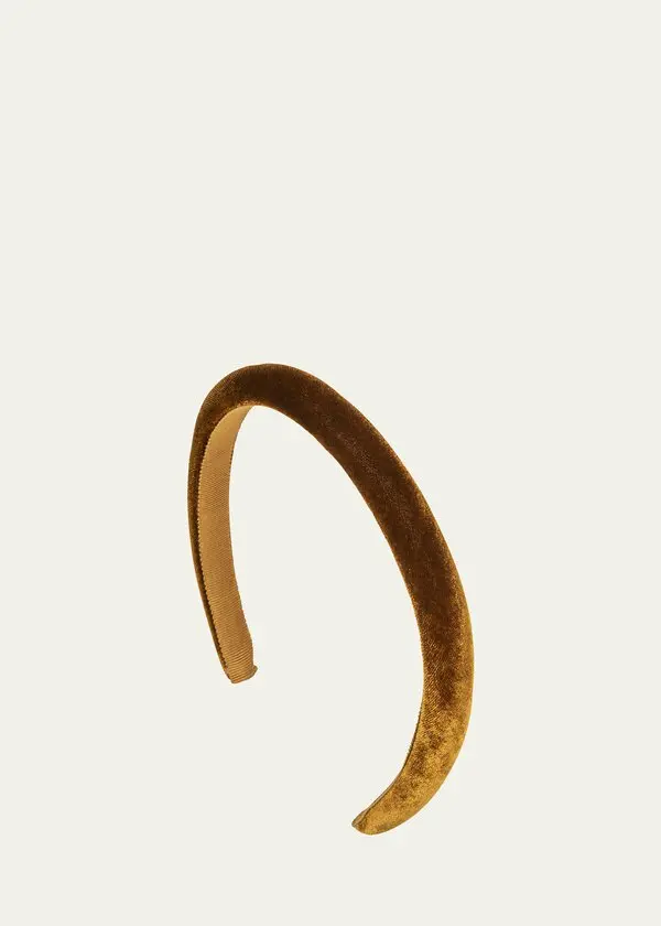 JENNIFER BEHR Tiana Velvet Headband - Topaz