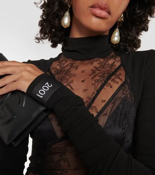 Dolce & Gabbana Chantilly Lace And Jersey Midi Dress