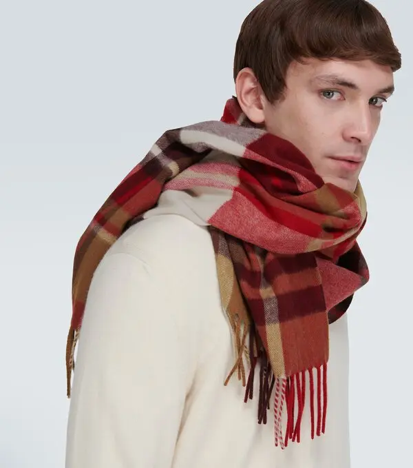 Loro Piana Royal College Checked Cashmere Scarf
