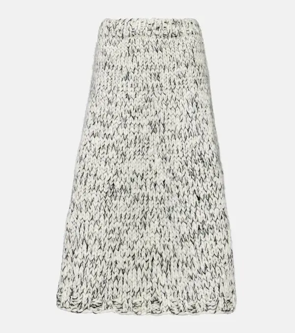 JOSEPH Wool-blend Midi Skirt