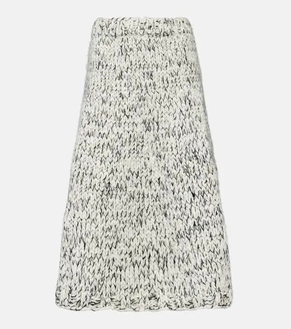 JOSEPH Wool-blend Midi Skirt