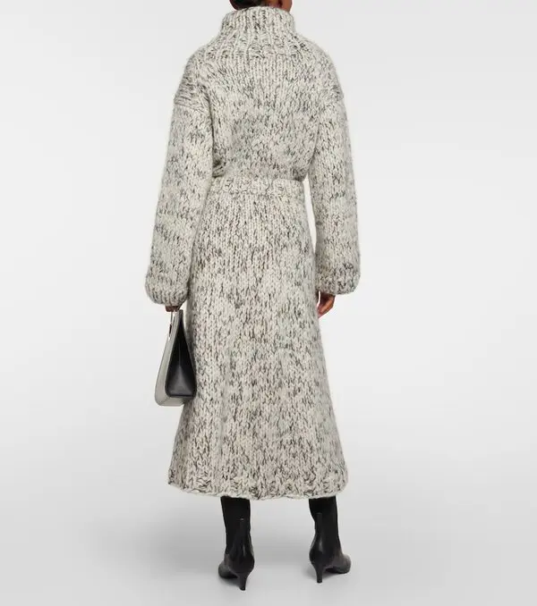 JOSEPH Wool-blend Midi Skirt