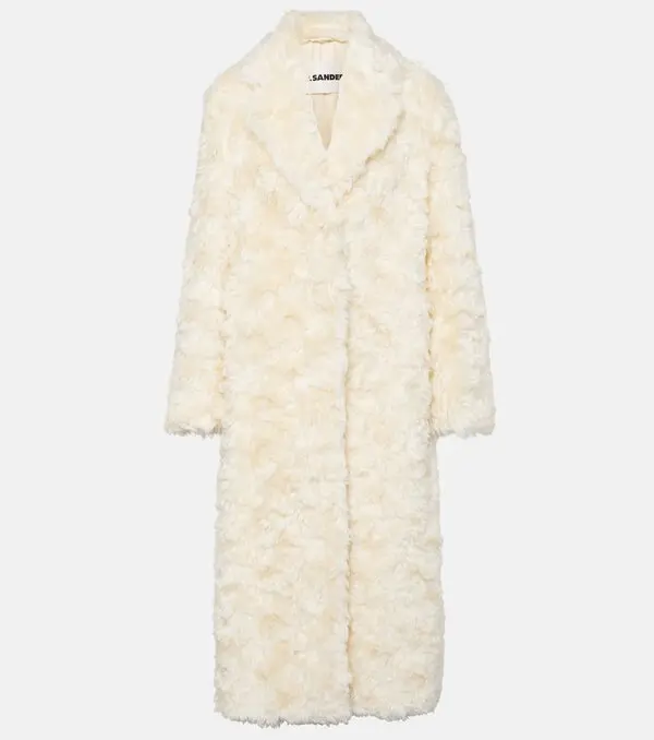 JIL SANDER Faux Fur Overcoat