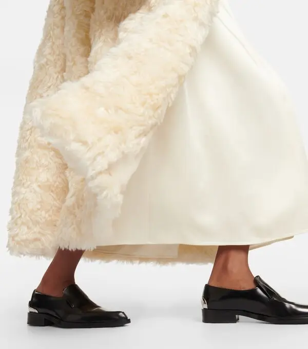 JIL SANDER Faux Fur Overcoat