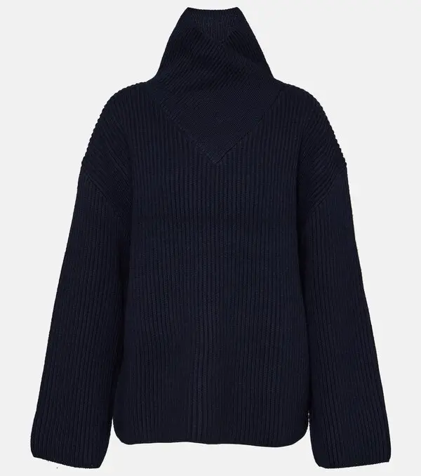 TOTEME Ribbed-knit Wool Turtleneck Sweater