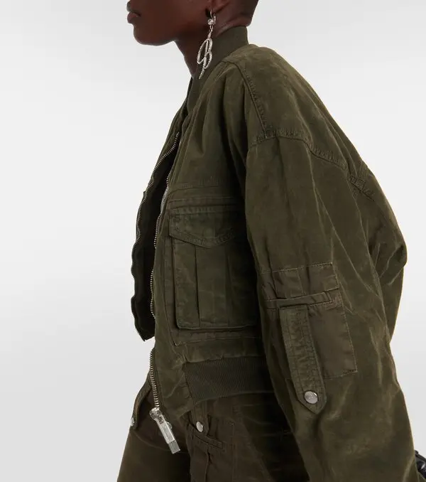 Blumarine Velvet Bomber Jacket - Green