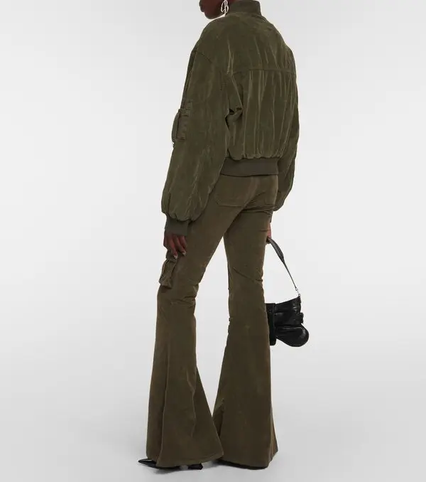 Blumarine Velvet Bomber Jacket - Green