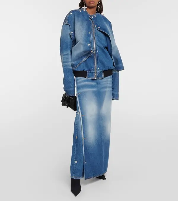 Y/project Snap Off Denim Bomber Jacket