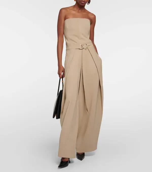 Ami Strapless Jumpsuit - Brown