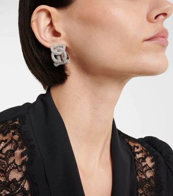Dolce & Gabbana Dg Crystal-embellished Hoop Earrings