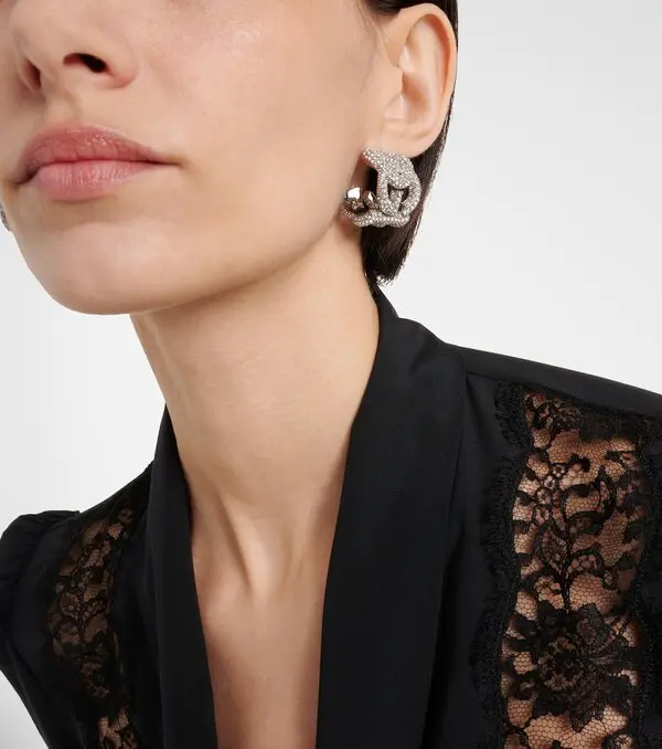 Dolce & Gabbana Dg Crystal-embellished Hoop Earrings