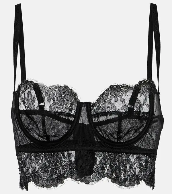 Dolce & Gabbana Lace Bra Top - Black