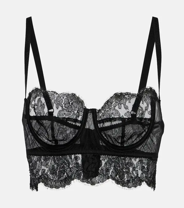 Dolce & Gabbana Lace Bra Top - Black