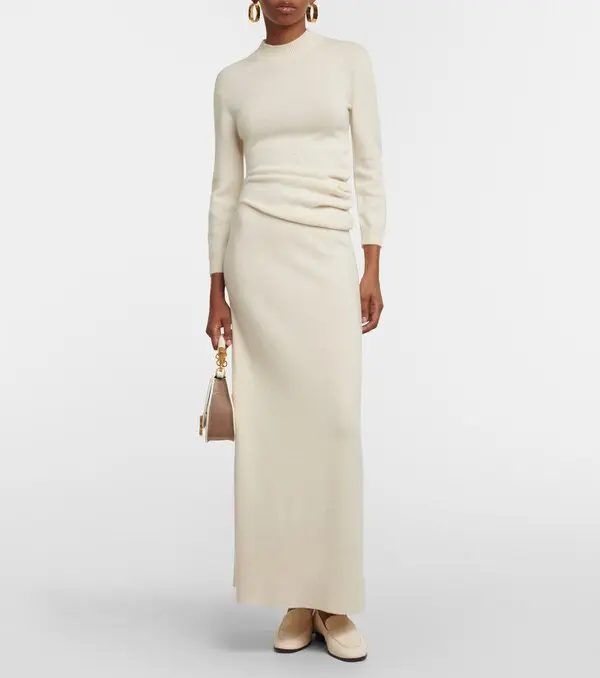 Loro Piana Queenstown Cashmere Maxi Dress - Neutrals | Editorialist