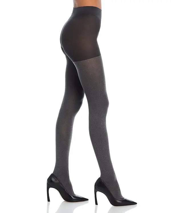 Hue Super Opaque Control Top Tights - Gray Heather