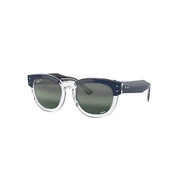 Ray-ban Mega Hawkeye Sunglasses Polarized - Blue On Transparent