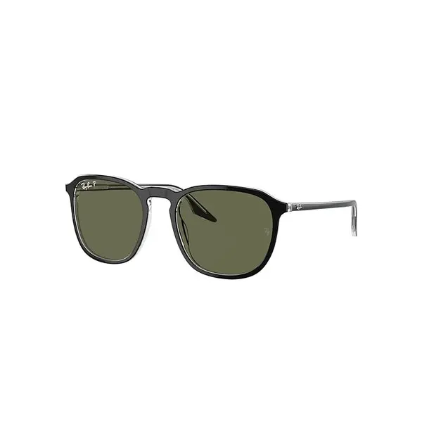 Ray-ban Sunglasses With Polarized Lenses - Black On Transparent
