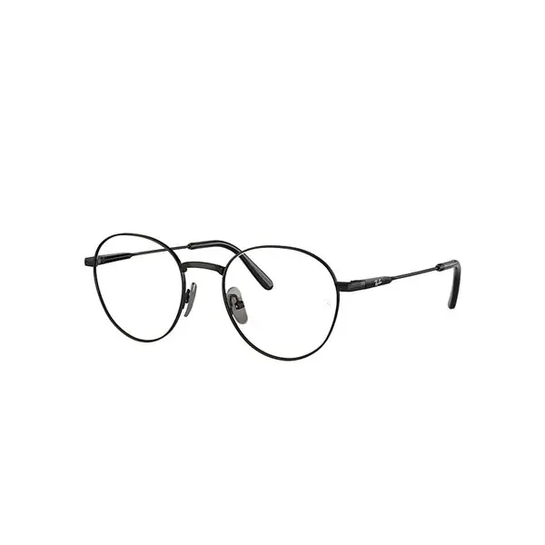 Ray-ban David Titanium Optics Eyeglasses Frame Clear Lenses Polarized - Black