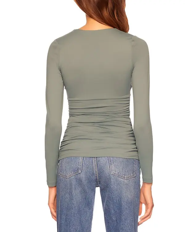 Susana Monaco Ruched V-neck Top