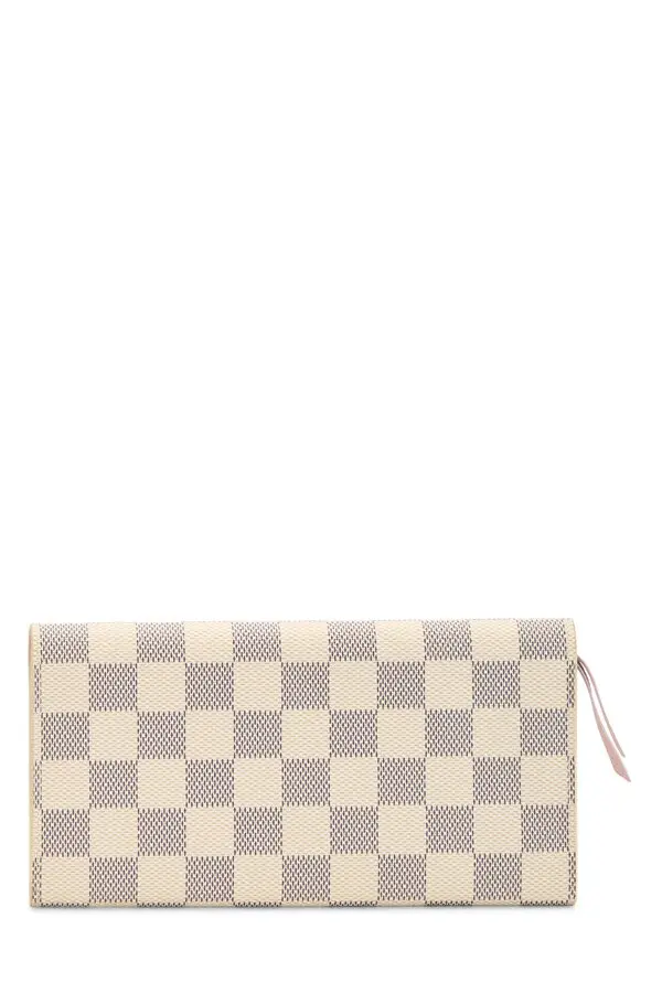 LOUIS VUITTON Damier Azur Emilie Wallet - Pink